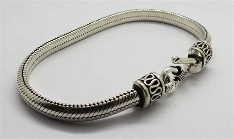 925 pulseras de plata de ley Bali plata cadena de plata Etsy España