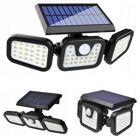LAMPA SOLARNA LED PANEL ULICZNA CZUJNIK RUCHU 3w1 MOCNA ULICZNA Z