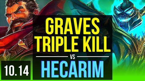 GRAVES Vs HECARIM JUNGLE Triple Kill KDA 18 3 11 Legendary BR