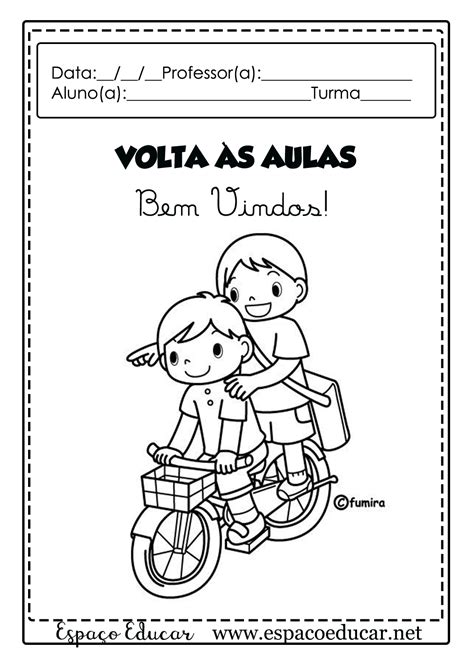 ATIVIDADES DESENHOS DE VOLTA ÀS AULAS PARA COLORIR PINTAR IMPRIMIR