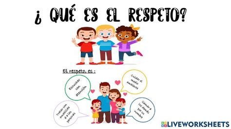 El respeto interactive activity for 1 Valor respeto para niños