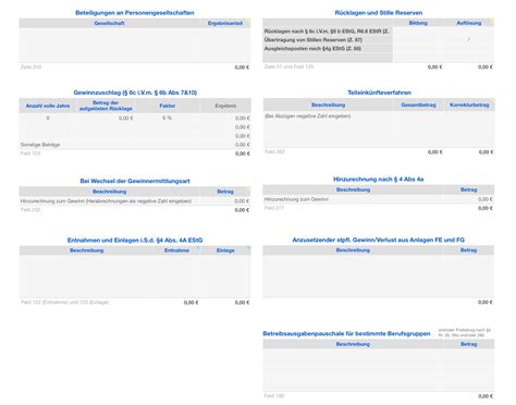 Numbers Vorlage Einnahmen Überschuss Rechnung EÜR 2020 Anlage EKS