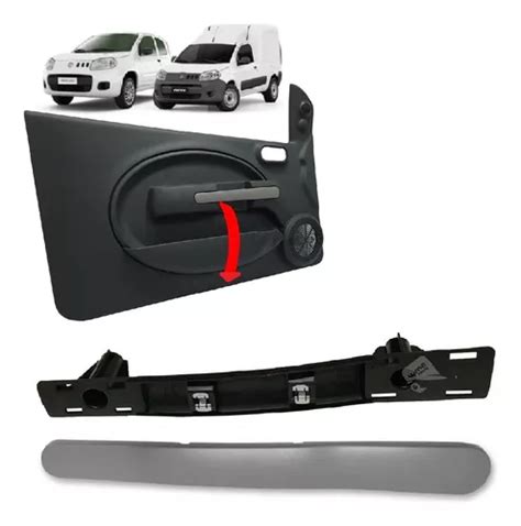 Suporte Moldura Puxador Porta Novo Uno Vivace Economy Le Kit