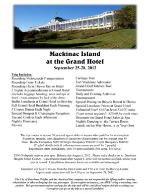 Fillable Online Ci Dearborn Heights Mi Mackinac Island At The Grand