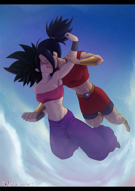 Dragon Ball Caulifla Kiss Goku