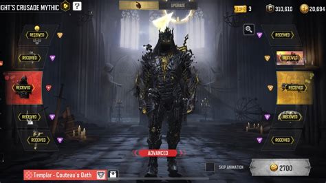 BUYING MYTHIC TEMPLAR FULL UPGRADE LEGENDARY PP19 BIZON KNIGHTS