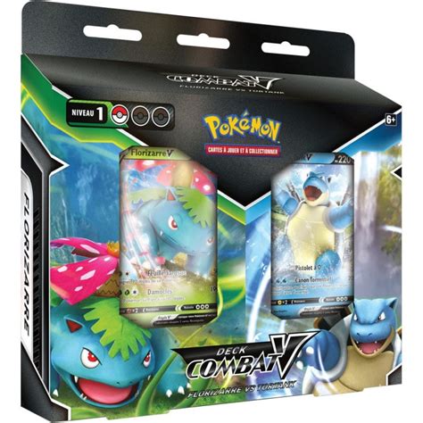 Pokémon Deck Combat V Florizarre vs Tortank