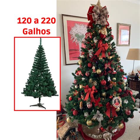 Árvore Natal Tradicional Pinheiro Tamanhos 1 20 1 50 1 80 Verde
