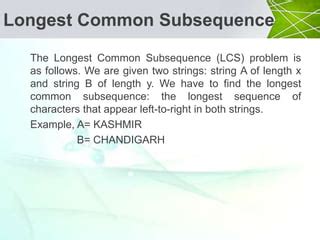 Longest Common Subsequence PPT