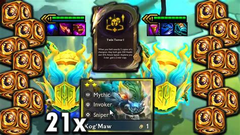 double ⭐⭐⭐ kog maw i have found 21x kog maw with twin terror i tft set 11 the best reroll