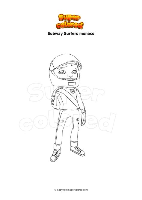 Dibujo Para Colorear Subway Surfers Monaco Supercolored