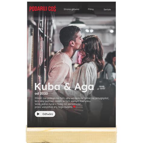 TABLICZKA ZE ZDJĘCIEM NETFLIX PREZENT NA DZIEŃ BABCI DZIADKA WALENTYNKI