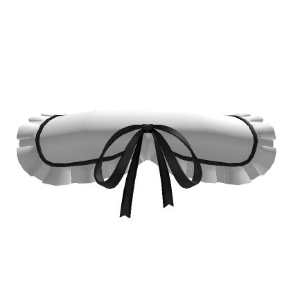 ୨୧ black white ruffle collar with bow 3 0 Roblox Item Rolimon s