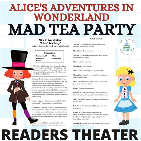 Readers Theater Script Alice S Adventures In Wonderland A Mad Tea