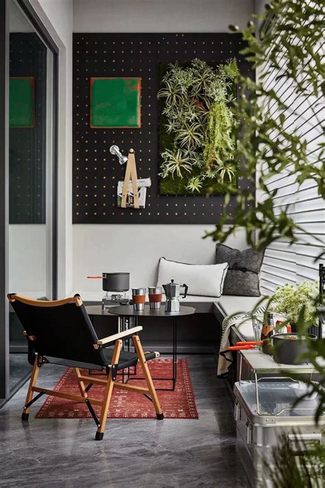Pin by 端庄美味蟹黄堡 on 阳台 Balcony decor Interior design Residential design
