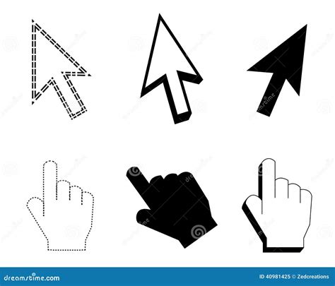 Pointers Mouse Cursors Vector Computer Clicking Icons White Cursor