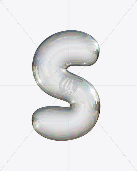Letter S From Soap Bubbles Font On Yellow Images Creative Fonts