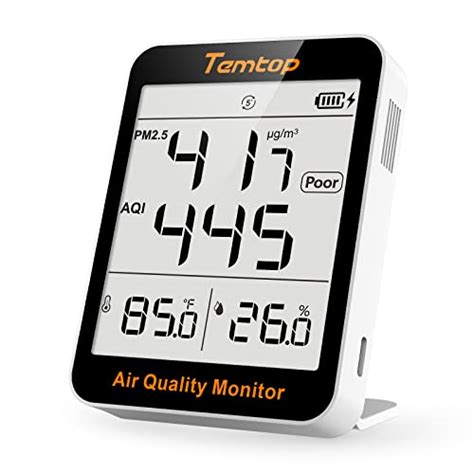 Temtop Moniteur de qualité de l air intérieur portable avec hygromètre