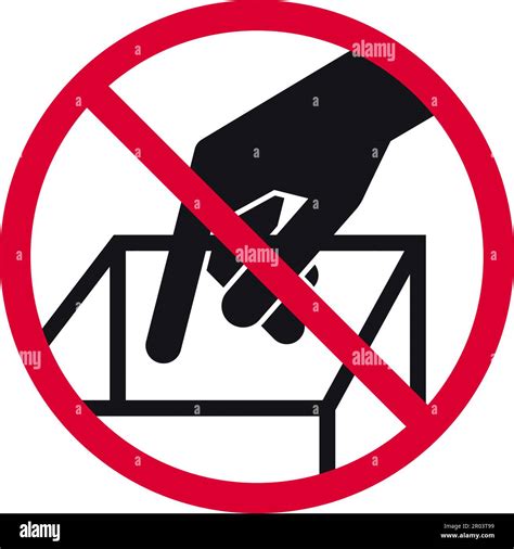 Do Not Reach In Prohibited Sign Forbidden Modern Round Sticker Vector