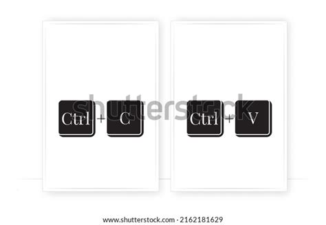 Ctrl Plus C Ctrl Plus V Stock Vector Royalty Free