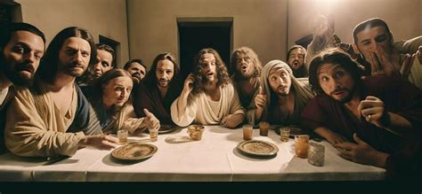 Inteligencia Artificial Cómo sería una selfie de Jesús en la Última Cena