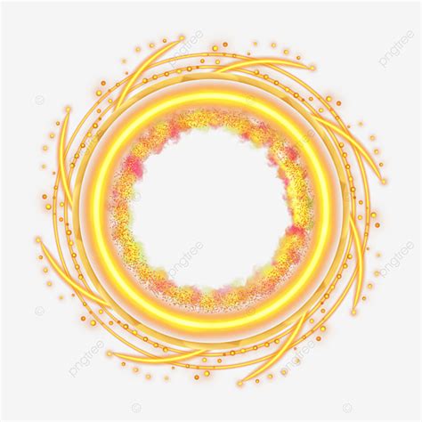 Círculo Dorado Brillante Brillante PNG Circulo Brillante Ligero
