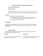 Doners Docx I STRATEGIC ALTERNATIVES AND RECOMMENDED STRATEGY