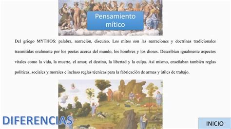 Filosofía Características y diferencia entre pensamiento mítico y