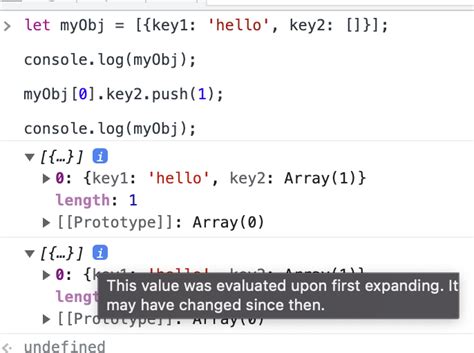 Strange Behaviour On Javascript Array In An Object Stack Overflow