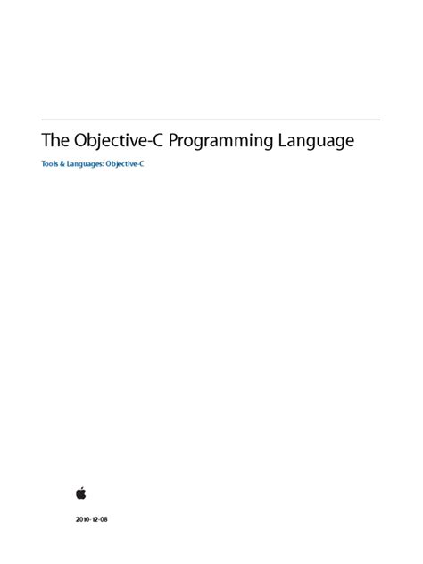 apple the objective c programming language pdf objective c class computer programming
