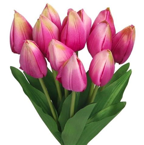 TULIPANY BUKIET TULIPANÓW GUMOWANE JAK ŻYWE 12SZT 39CM Inna marka
