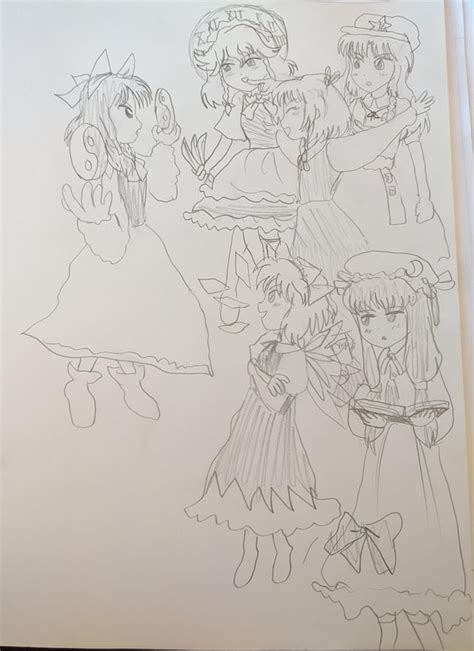 Drawing Each Eosd Boss As I Encounter Them Feat Reimu My First Touhou Game Touhou