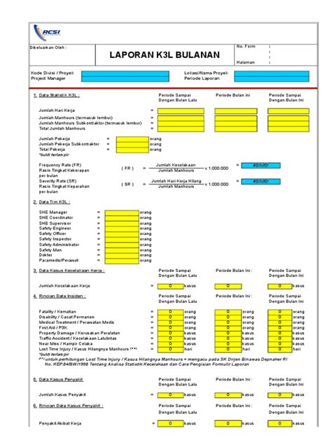 Detail Contoh Laporan K3 Konstruksi Koleksi Nomer 3