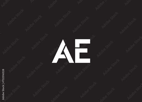 Ae Logo Letter Design Vector With Red And Black Colors Stock Vector
