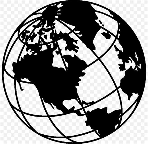 Globe Earth Black And White Drawing Clip Art PNG 800x800px Globe