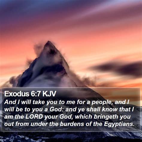 Exodus 6 7 KJV Bible Verse Images
