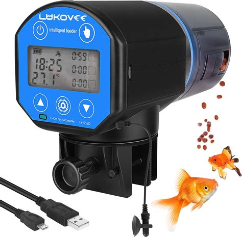 Amazon Lukovee Automatic Fish Feeder Feeding Time Display Usb