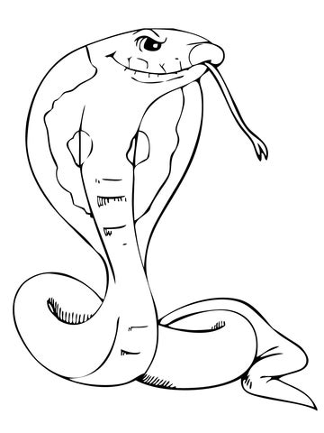 Cobra Naja Desenho Para Colorir Ils Peuvent Projeter Leur Venin