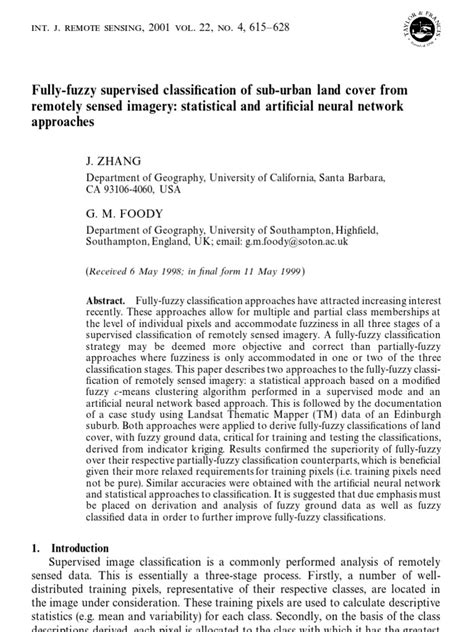 pdf fully fuzzy supervised classification approach dokumen tips