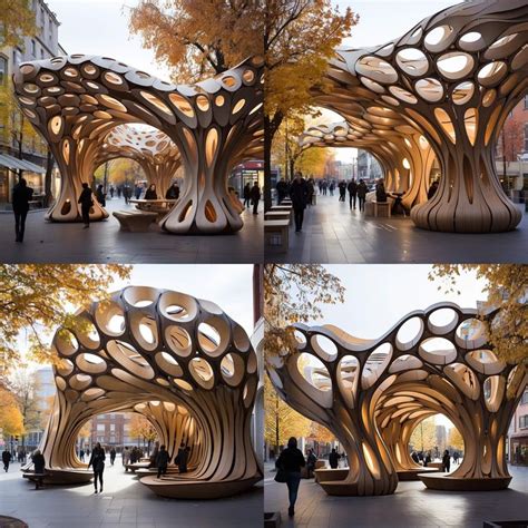 Parametric Architecture For Urban Wooden Pavilions By Paul Stroia