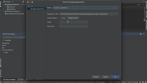 Pycharm Eap Basic Authorization For Custom Package