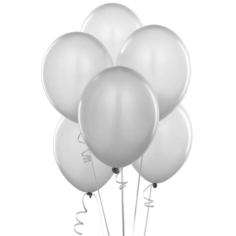 Shimmering Silver Silver Balloons 6 Silver Balloon Balloons Latex