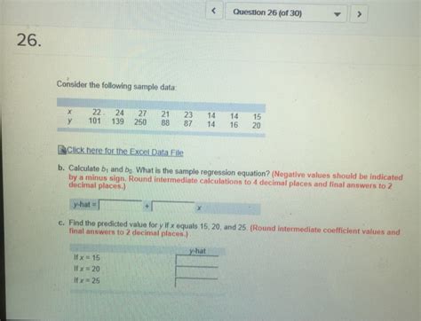 solved consider the following sample data b calculate b 1