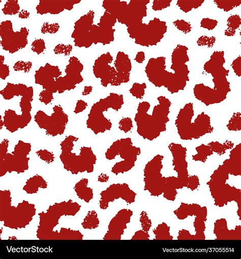 Repeatable Red Leopard Print Pattern Or Print Vector Image