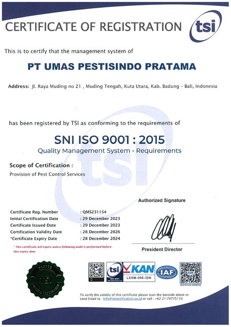 Qms Pt Umas Pestisindo Pratama