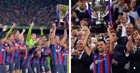 4 Best Pictures As Barcelona Lift 2022 23 La Liga Trophy Football