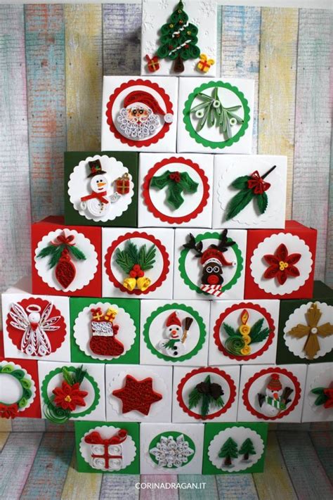Calendario Avvento Fai Da Te In Cartoncino E Quilling Corina Dragan