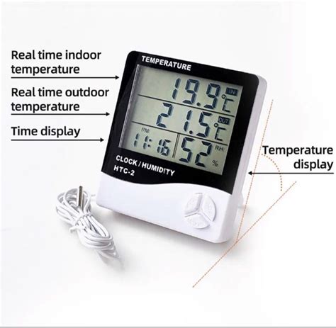 HTC 1 Indoor Digital Humidity Thermometer Hygrometer Room Temperature