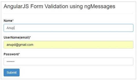 Form Validation In Angularjs With Ngmessages Krazytech
