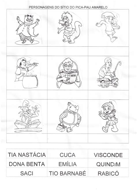 Atividades O S Tio Do Picapau Amarelo Espa O Educar
